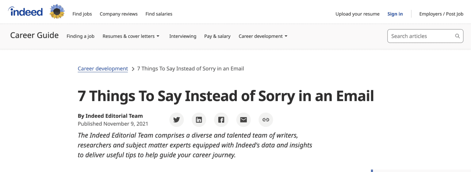 What To Say Instead of Sorry in an Email - Accelerate Media